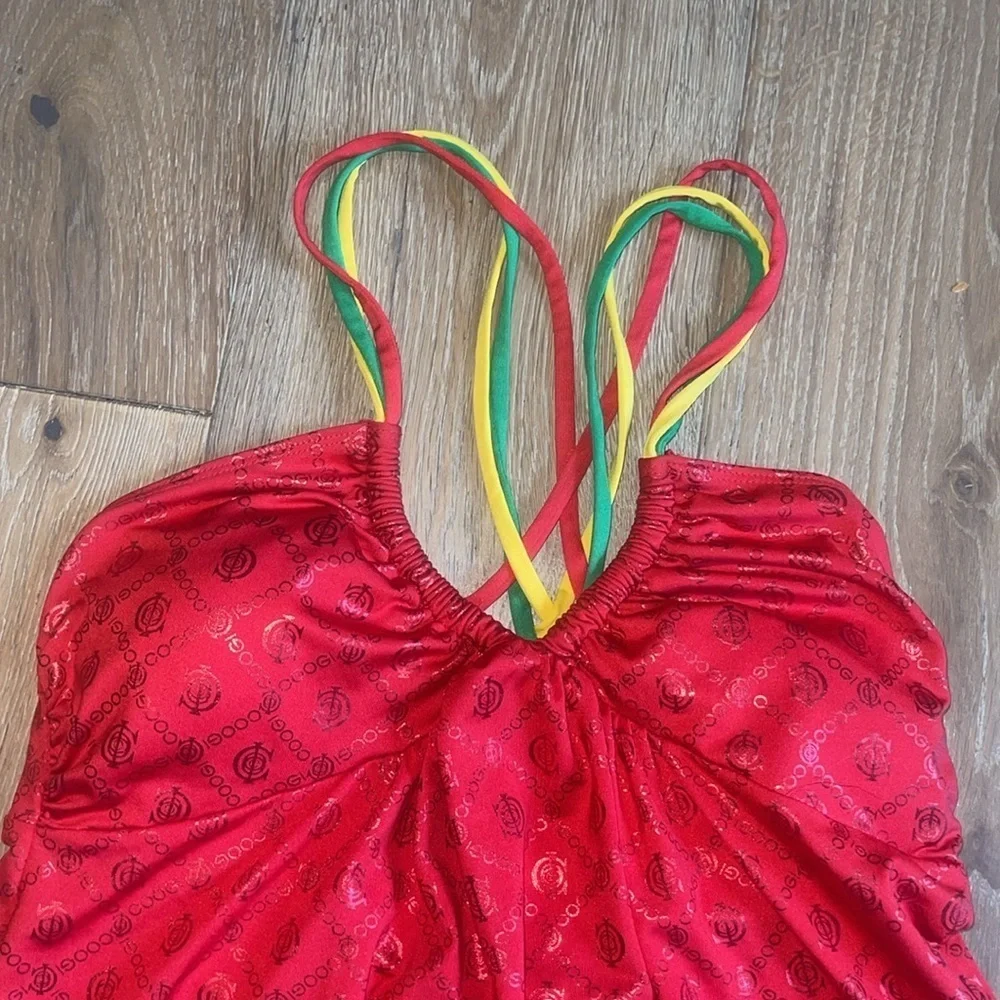 COOGI | Dresses | Coogi Long Maxi Summer Red Signature Dress Small ...